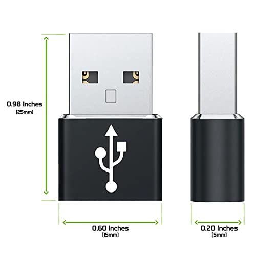 USB-C Female to USB Male Quick Adapter Compatible with Your Microsoft Surface Duo 2 for Charger, sync, OTG Devices Like Keyboard, Mouse, Zip, Gamepad, pd(2pack)