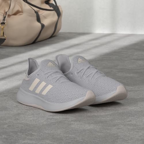 adidas Women's Cloudfoam Pure Sportswear Sneakers, Halo Silver/Orbit Grey/Grey, 10