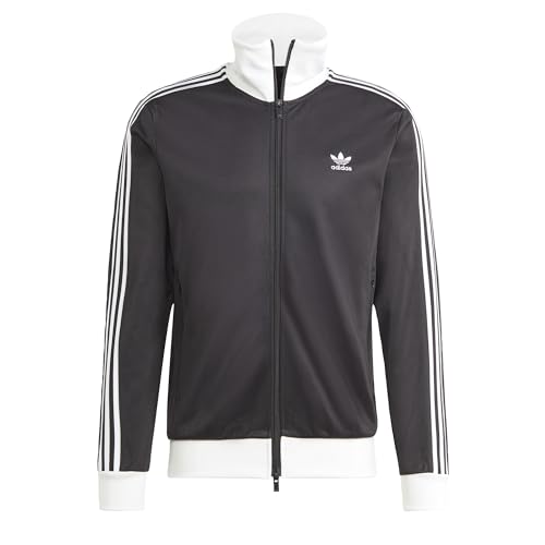 adidas Originals Men's Adicolor Classics Beckenbauer Track Top, Black/White, Large