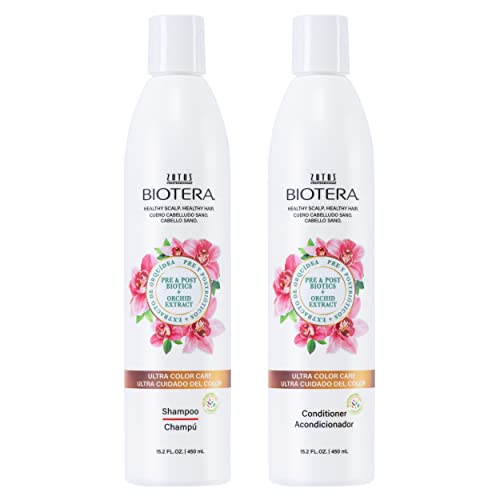 Biotera Ultra Color Care Shampoo and Conditioner Set | Prolongs Vivid Color-Treated Hair | Microbiome Friendly | Vegan & Animal Test Free | Paraben & Sulfate Free | Color-Safe | 15.2 Fl Oz