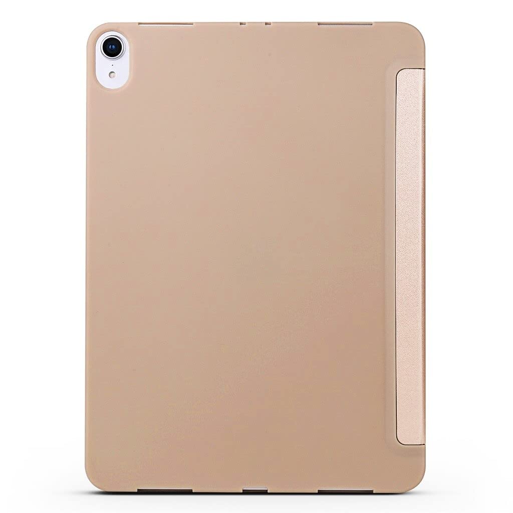 S-Tech Smart Cover for Apple iPad Pro 11 Inch (1st Generation 2018 Model Year) Magnetic Tri Fold Kickstand Case (Gold)
