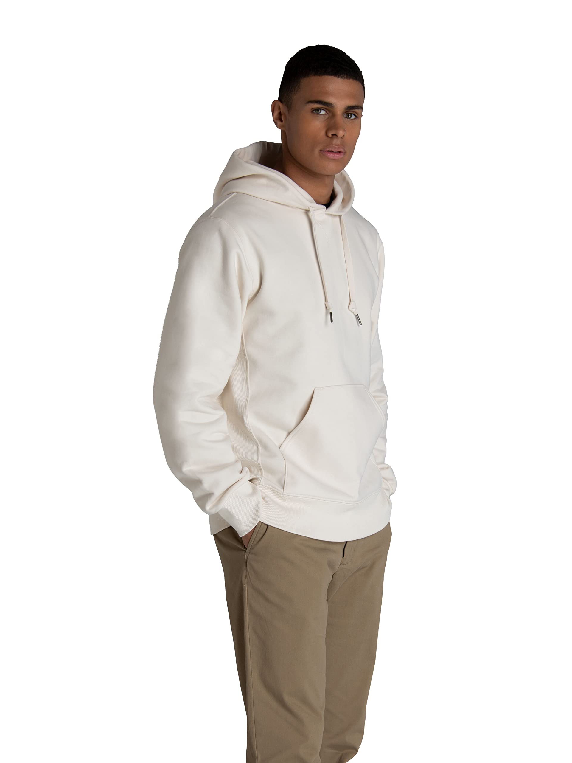 Fruit of the Loom Men's Crafted Comfort Fleece Crewneck Sweatshirts & Pullover Hoodies, Super Soft Cotton Blend, Sizes S-2X, Cream, Medium