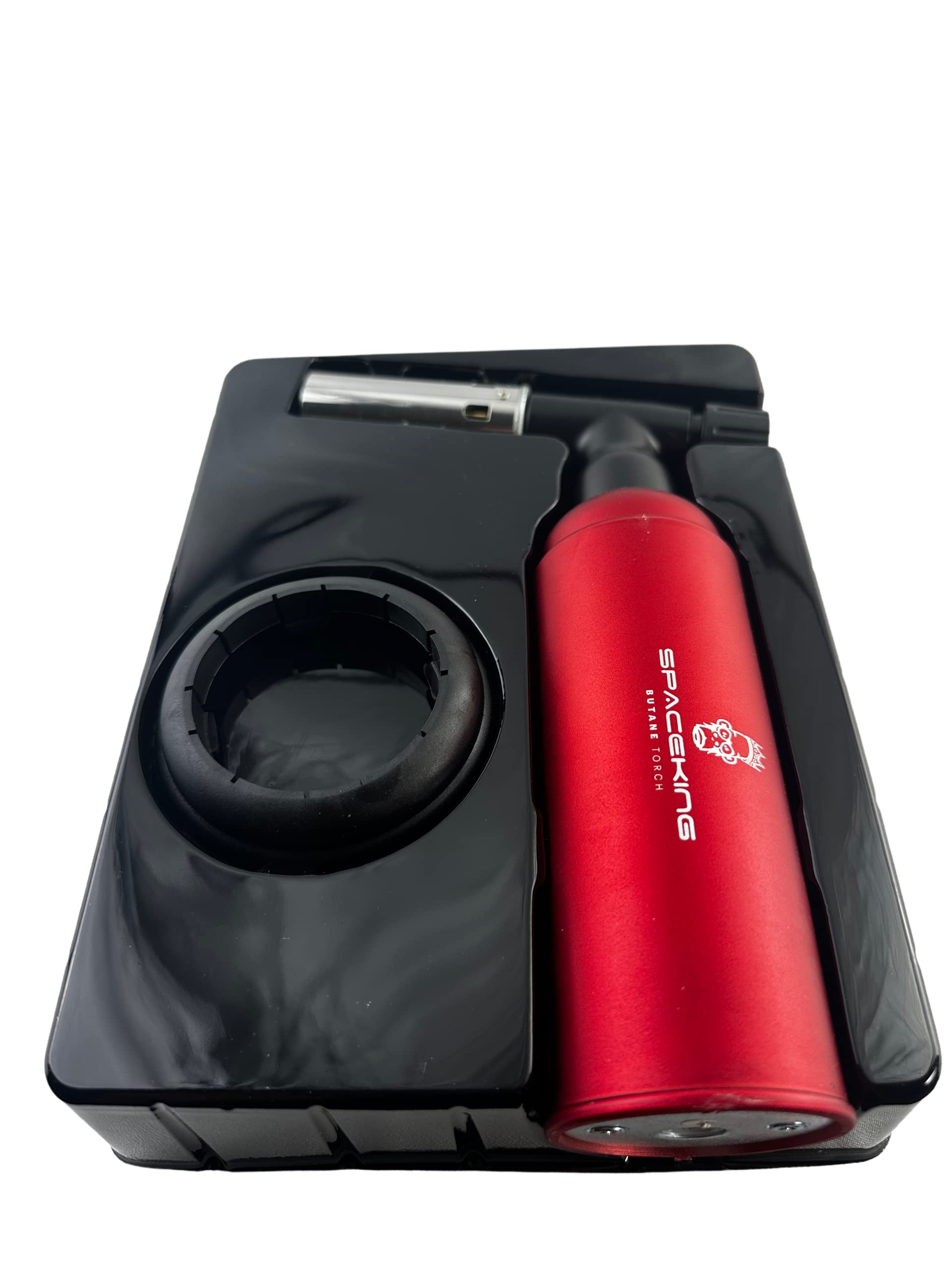 Space King Heavy Duty Single Jet Torch Lighter - Adjustable Flame - Perfect for Camping, Kitchen, Backyard, Travel, Beach, BBQ, Mountain, Outdoors, Travel, Welding, Garage, and more. (Red)
