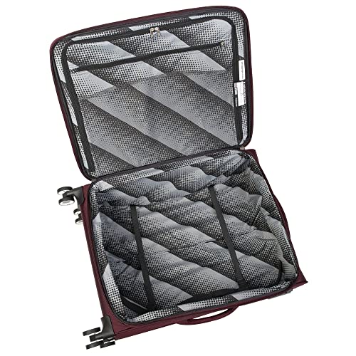 it luggage Intrepid 27" Softside Checked 8 Wheel Expandable Spinner with TSA Lock, Dark Red