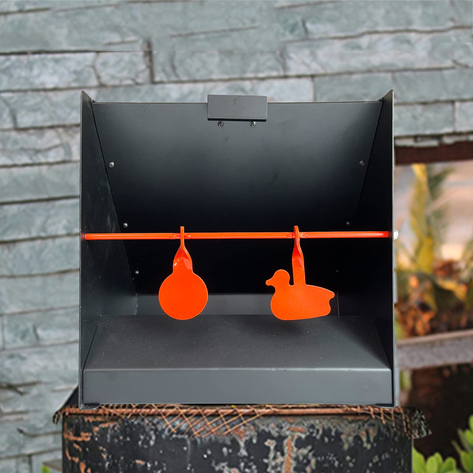 Atflbox Pellet Trap Target with 12''x12'' Splatter Bullseye Paper Targets and Spinning Shooting Targets for .177 Caliber, Shooting Targets for Air Gun Airsoft BB Gun Rifle (Airgun)