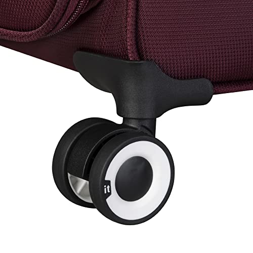 it luggage Intrepid 27" Softside Checked 8 Wheel Expandable Spinner with TSA Lock, Dark Red