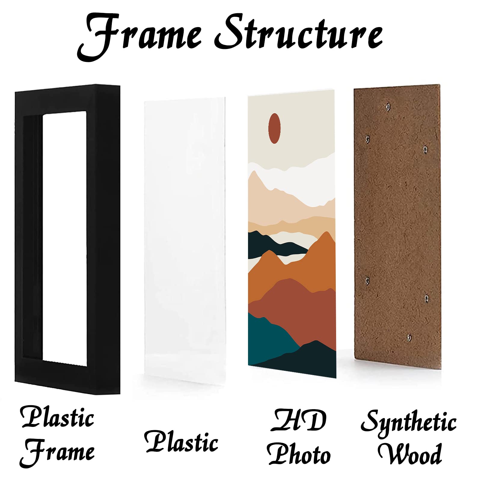 ijuerybai Black 11x14 Picture Frame Set of 3, High Transparent Frame for 11 By 14 Photo Collage Canvas Poster Size Wall Mount and Tabletop Horizontally Vertically (Black, 11 x 14 inches)