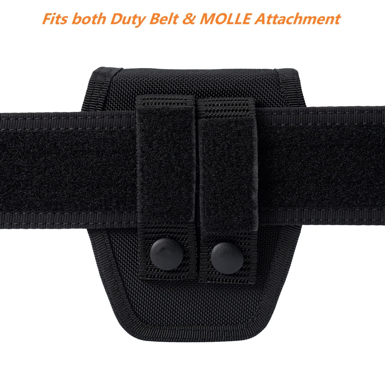 TACNEX Handcuff Case w/Belt MOLLE Strap Clip Cuff Pouch fits Standard Chained/Hinged Handcuffs Nylon Holster Holder Police Law Enforcement Security Corrections Officer Top Flap w/Snap