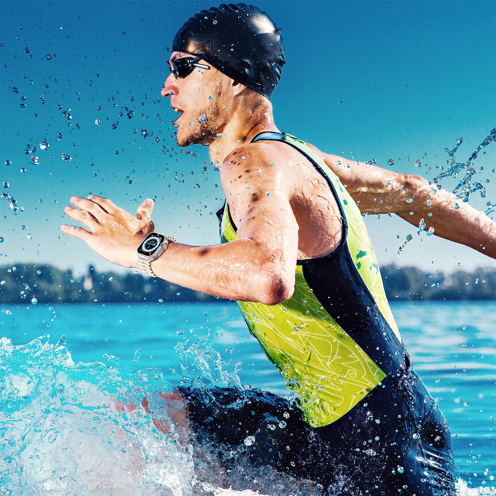 STG Sport Ocean Band Compatible with Apple Watch 38mm-45mm, Variety Pack, Unisex, Watch Band, Silicone, 20mm