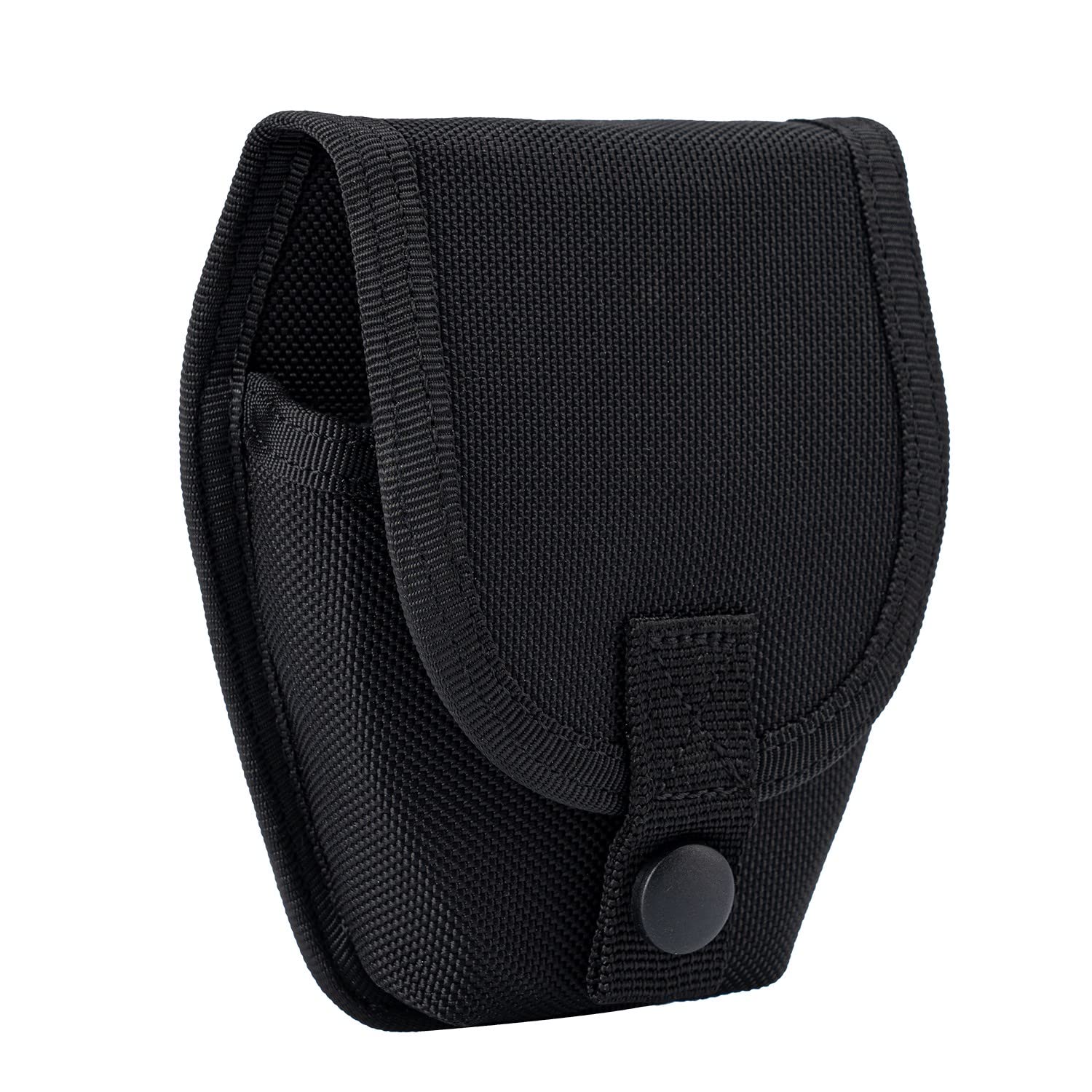 TACNEX Handcuff Case w/Belt MOLLE Strap Clip Cuff Pouch fits Standard Chained/Hinged Handcuffs Nylon Holster Holder Police Law Enforcement Security Corrections Officer Top Flap w/Snap