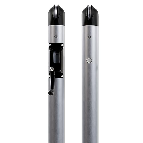 Dominator In Ground Pickleball System - Includes Two Heavy Duty Round Pickleball Posts with Net and Sleeves - Aluminum, Rust Free, and Follows USAPA Standards