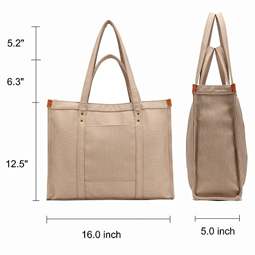 Women’s Vegan Leather Tote Bag 15.6 Inch Laptop Bag with Compartment Large Handbag Purse