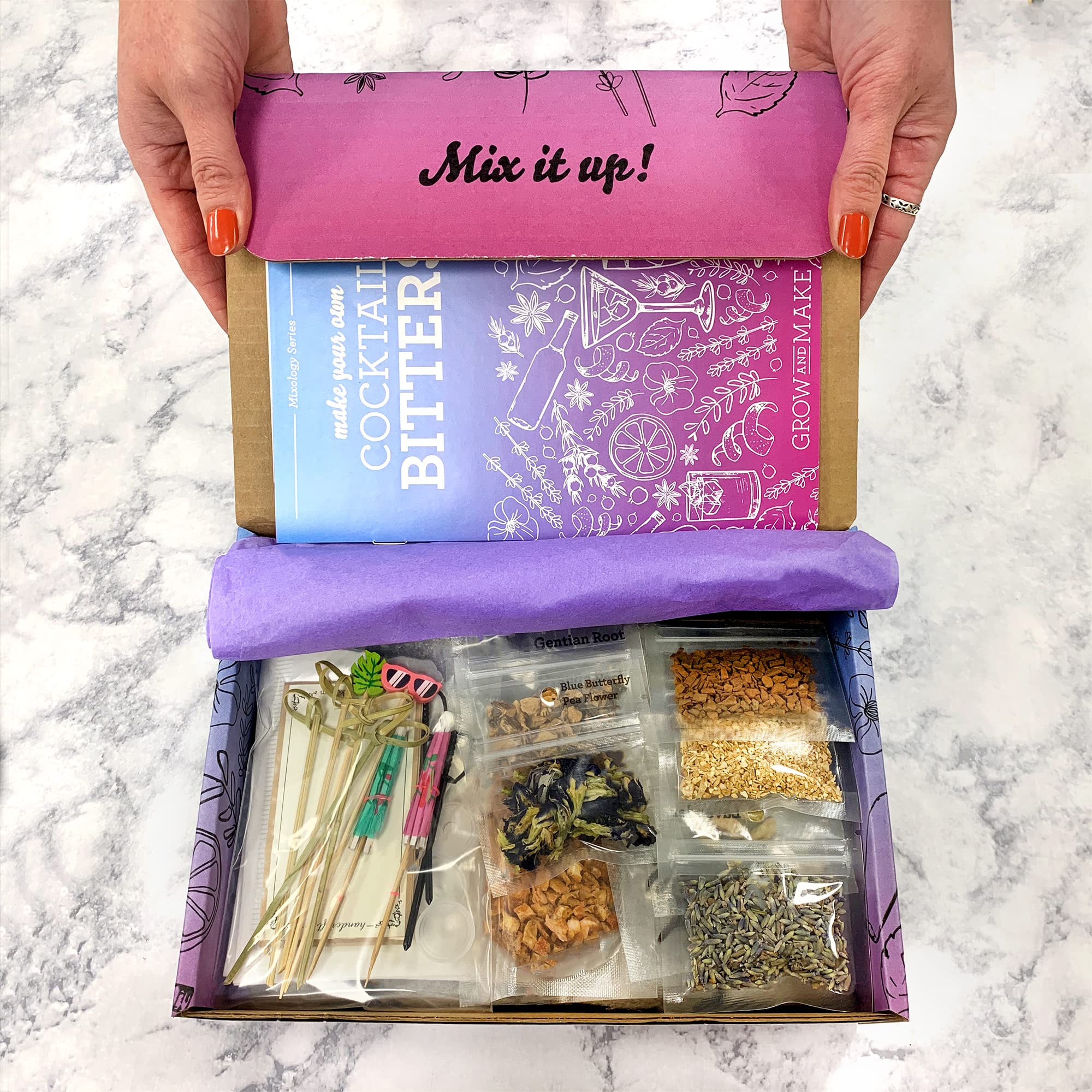 DIY COCKTAIL BITTERS Making Kit - Grow and Make Mixology Series color changing cocktails and customized mocktails become Your Own Drink Master