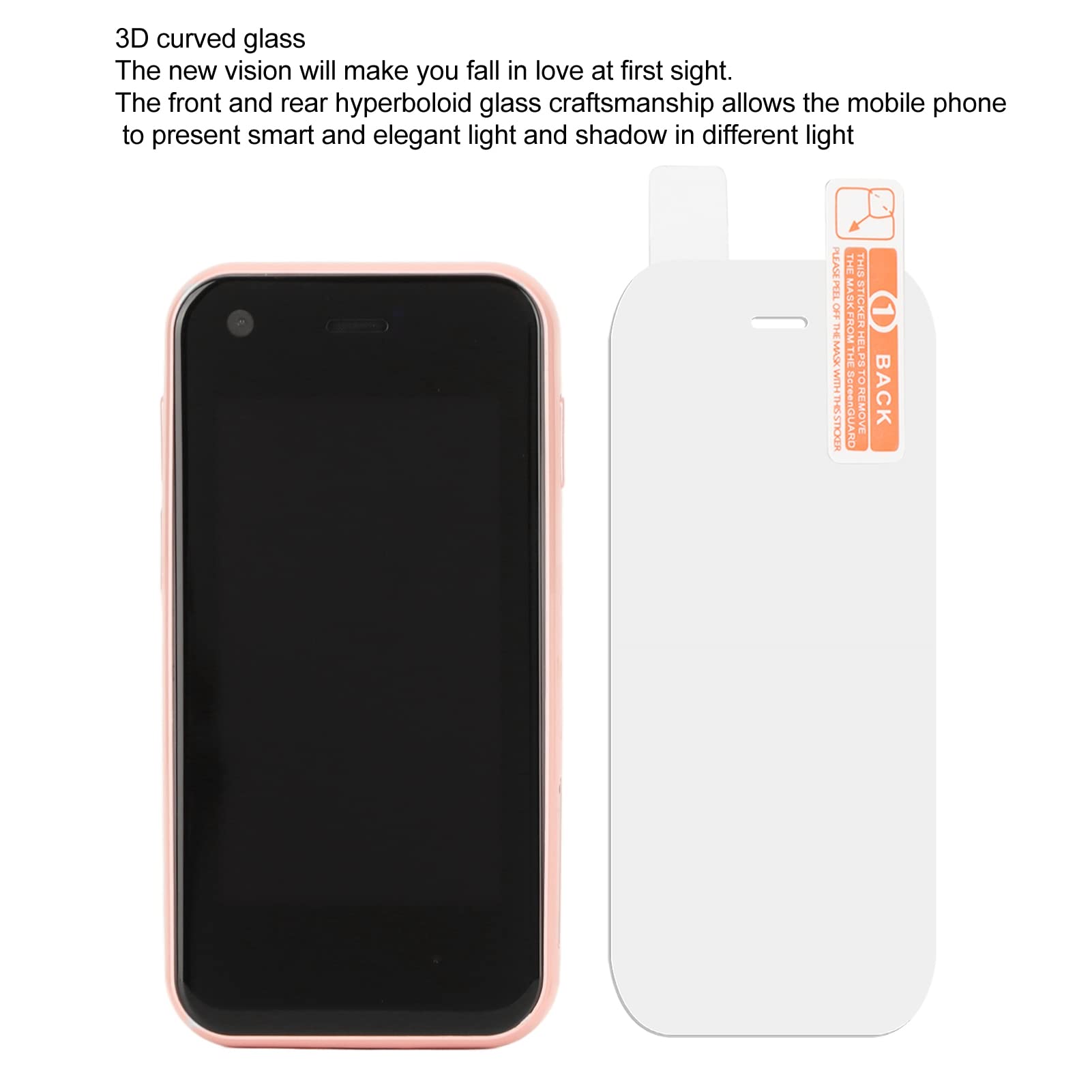 Zyyini XS11 Mini Smartphone, 2.5inch HD Screen 3G Unlocked Mobile Phone for Android 6, Dual Sim, 1GB/8GB, Dual Camera Business Backup Phone, Lightweight and Easy to Carry, 1580mAh