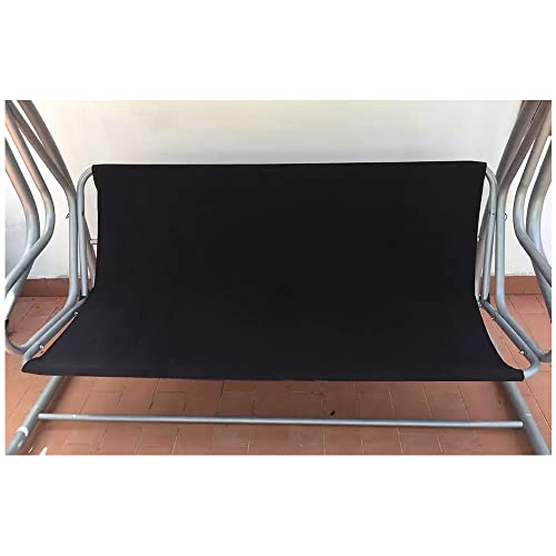 Seat Patio Swing Cover Chair Bench Replacement Cover for Swing Seat Waterproof Heavy Duty Swing Seat Cover ((L) x (W) 58.26 x 41.33 inch) (Black)