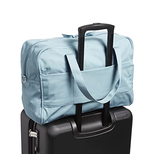 Vera Bradley Women's Cotton Weekender Travel Bag, Reef Water Blue - Recycled Cotton, One Size