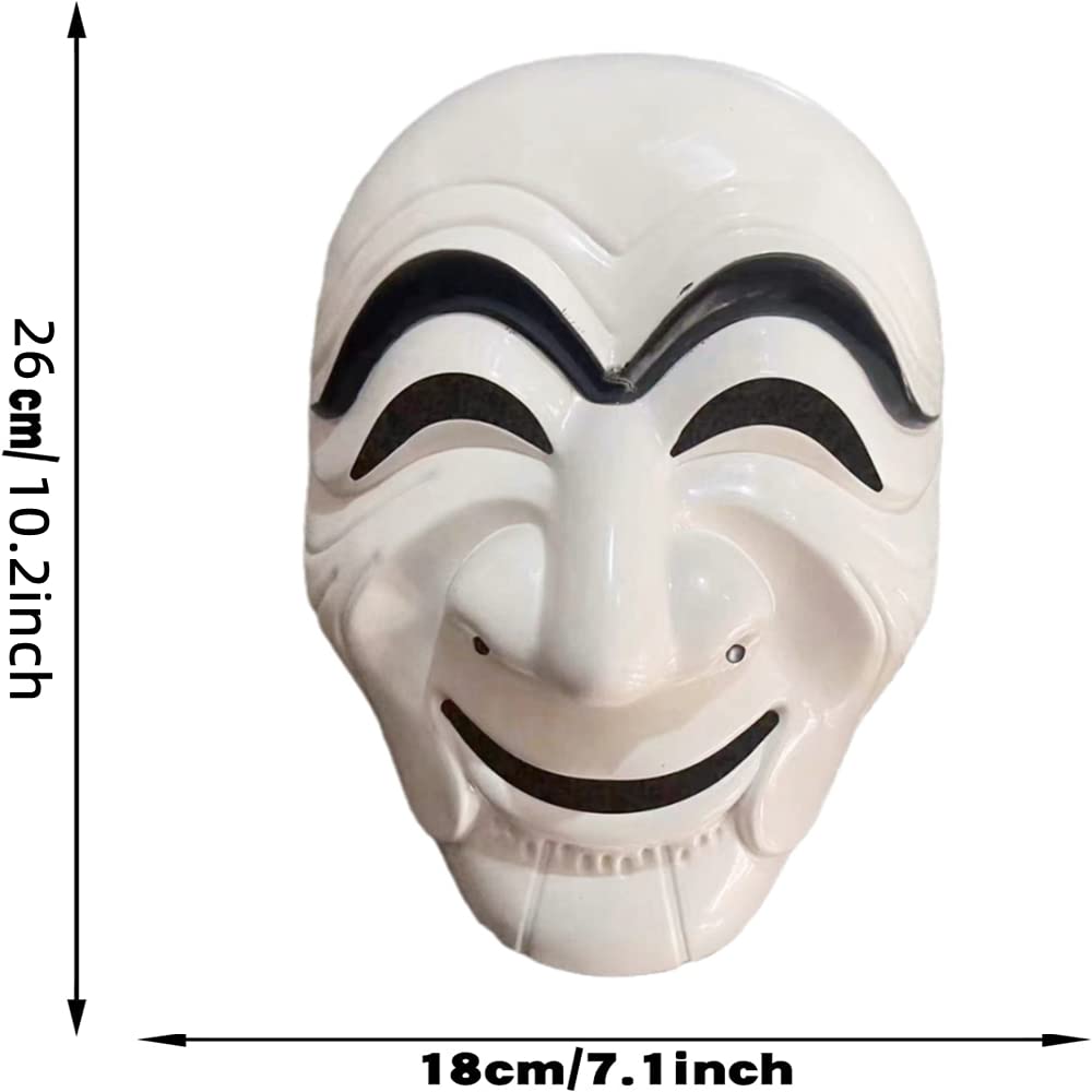 Movie Mask Halloween Cosplay Unisex White Mask For Party Costume Props (10.2*7.1in, White)