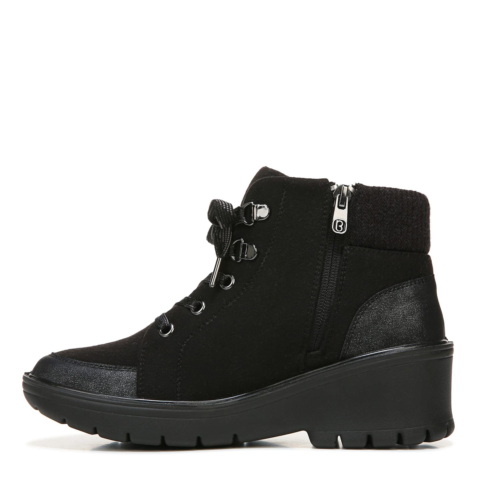 BZees Womens Brooklyn Ankle Boot, Black, 8 US