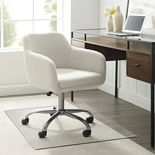 NeuType Glass Chair Mat, Tempered Glass Office Chair Mat for Carpet or Hardwood Floor - Effortless Rolling, Easy to Clean, Best for Your Home or Office Floor (36" x 36" x 1/6", Transparent)