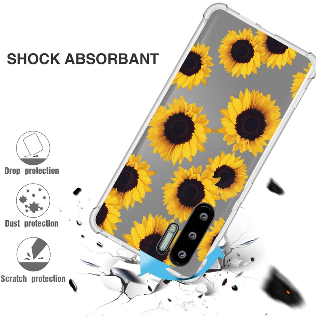 Zoeirc Case for Huawei P30 Pro VOG-L29 VOG-L04 Clear Case for Girls Women, Soft TPU Shockproof Protective Transparent Case Cover for Huawei P30 Pro (Sunflower)