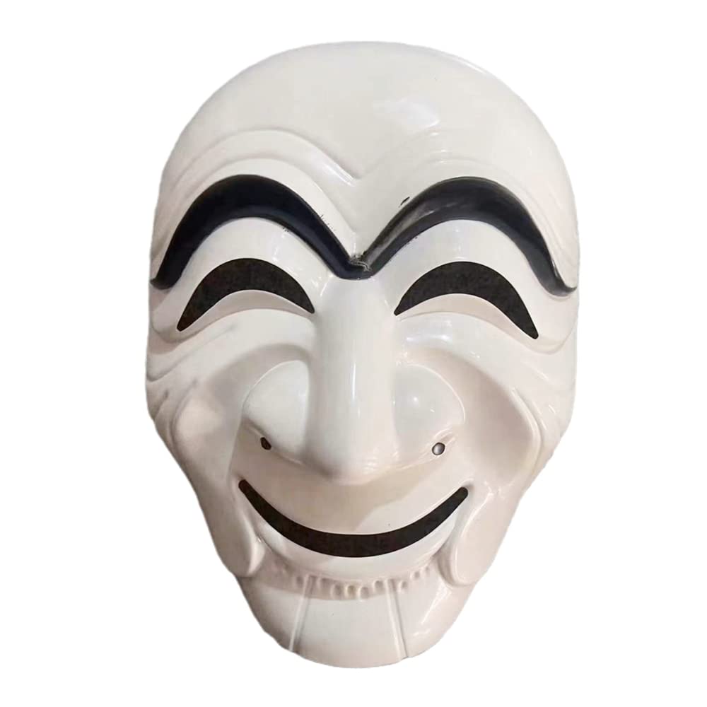 Movie Mask Halloween Cosplay Unisex White Mask For Party Costume Props (10.2*7.1in, White)