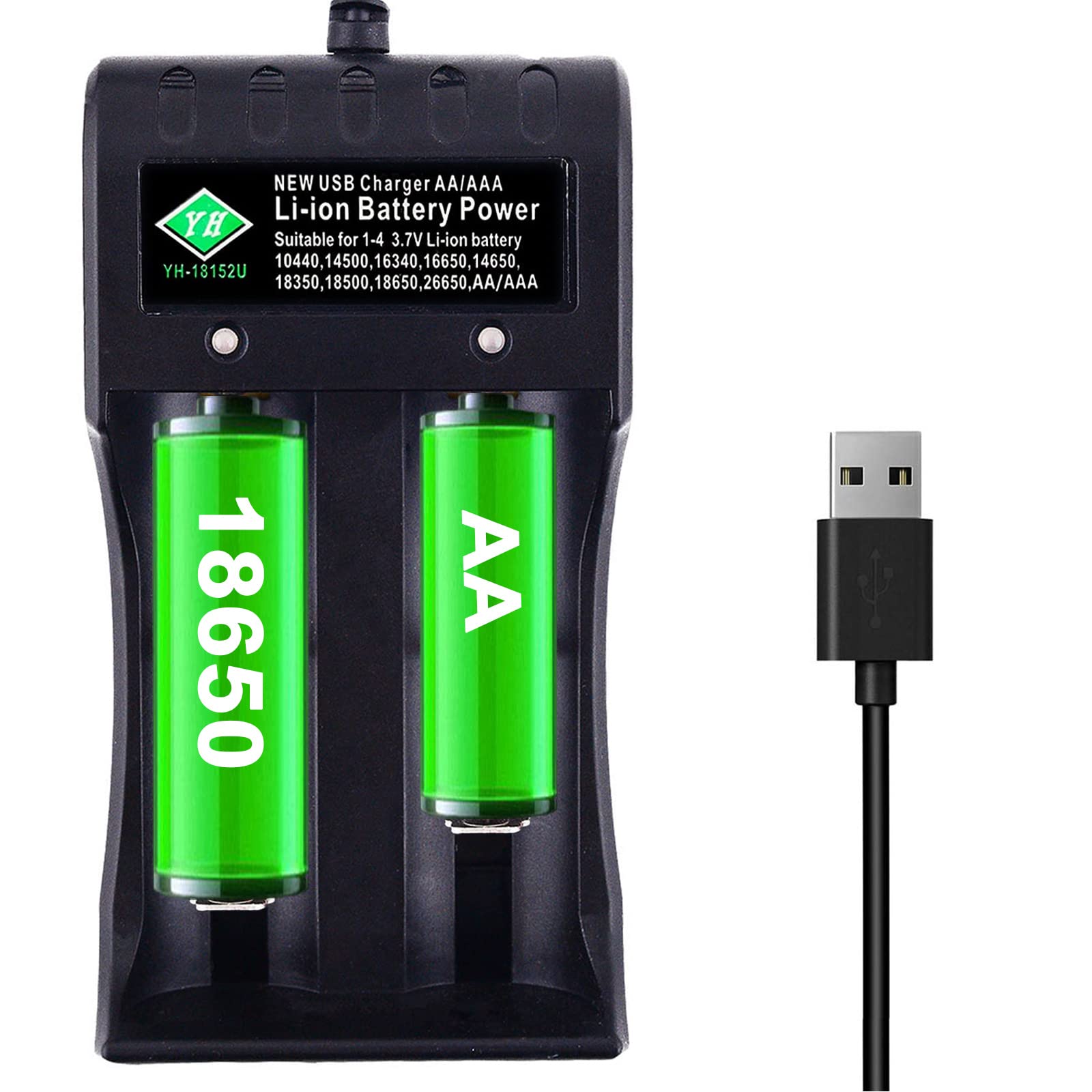 Swanlake Universal 18650 Lithium Battery Charger for 3.7V Li-ion & 1.2V Ni-MH A AA AAA Rechargeable Batteries