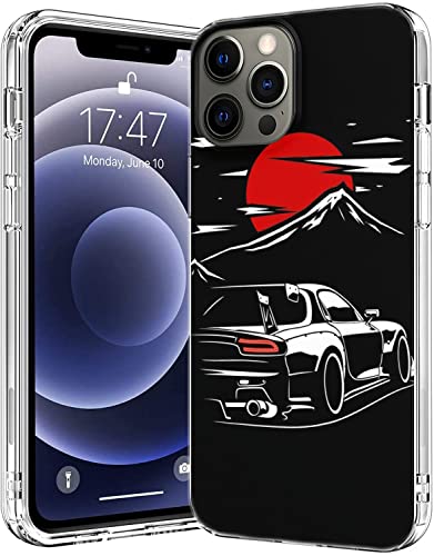 Compatible with iPhone 12/12 Pro Case Supra Japanese RX7 Cool Car Haruna Cabrio Protection & Shockproof Flexible Soft Slim TPU Silicone Phone Case Cover