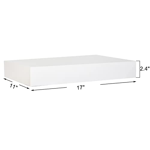 JOYIN 12 PCS White Large Gift Boxes 17" x 11" x 2.4" Cardboard Shirt Boxes with Lids for Sweaters, Robes for Christmas, Holiday, Xmas, Father's Day, Birthdays Gift Wrapping