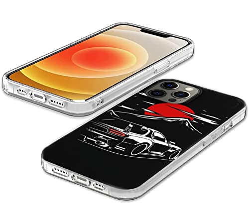 Compatible with iPhone 12/12 Pro Case Supra Japanese RX7 Cool Car Haruna Cabrio Protection & Shockproof Flexible Soft Slim TPU Silicone Phone Case Cover