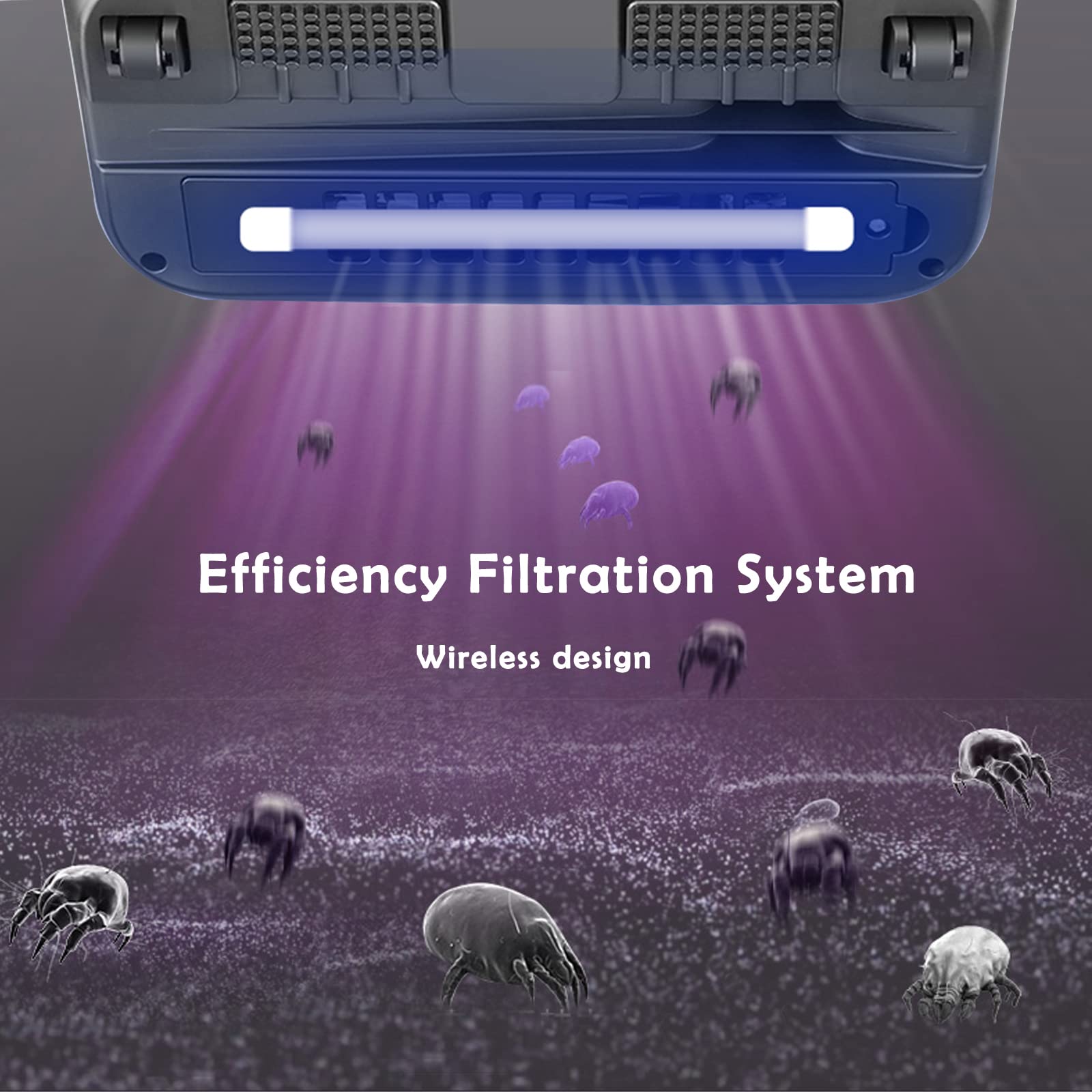 Mattress Vacuum Cleaner, Handheld Cordless UV Vacuum Effectively Clean Up Bed, Pillows, Cloth Sofas, Carpets and Ther Fabric Surfaces