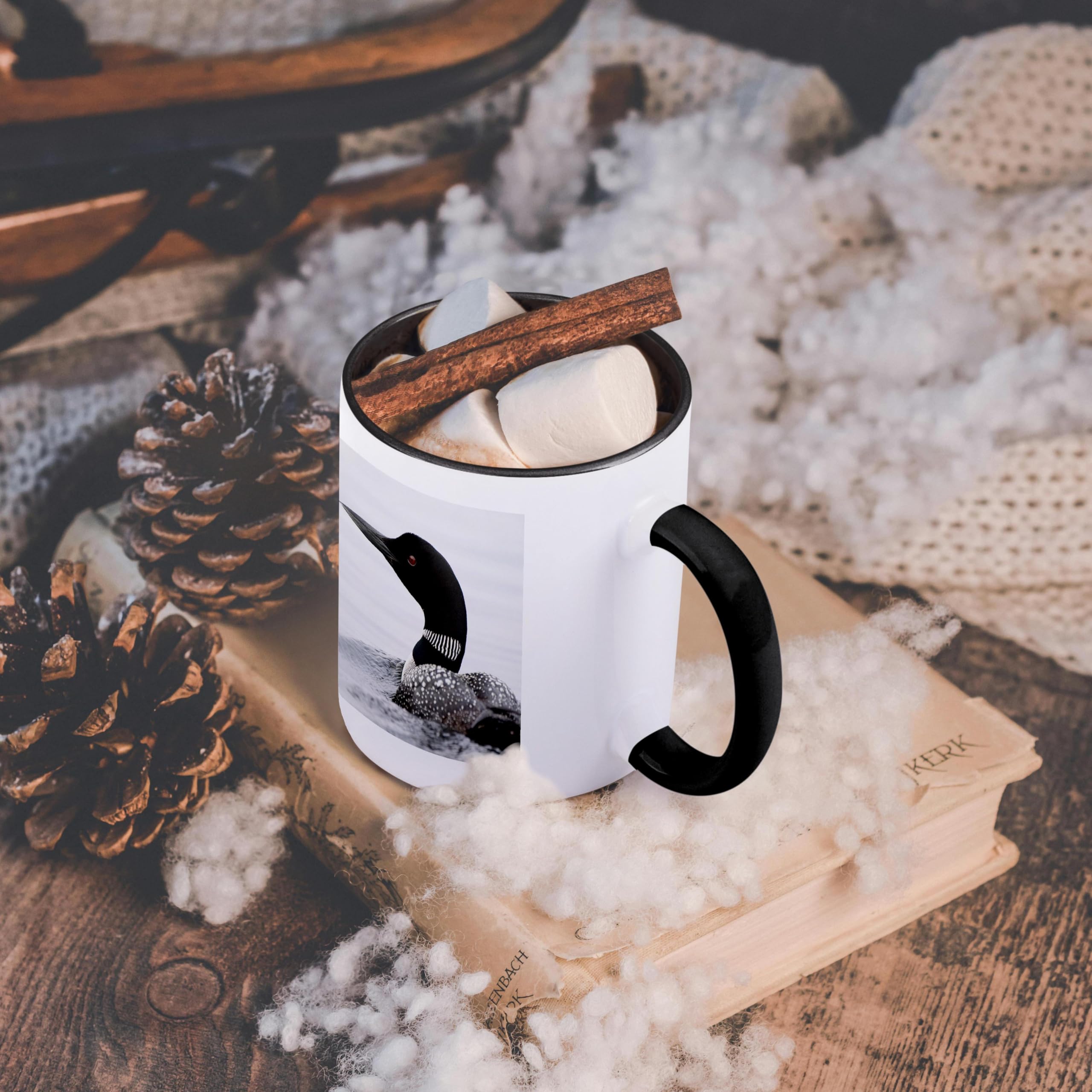 3dRose Coffee Mug, Size - 15oz - Bird, Common loon, Gavia immer, Haliburton, Ontario-CN08 PCL0004 - Paul Colangelo Birds - funny coffee cup gift
