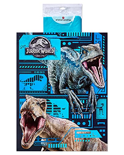 American Greetings 13" Large Birthday Gift Bag with Tissue Paper, Jurassic World (1 Bag, 6-Sheets)