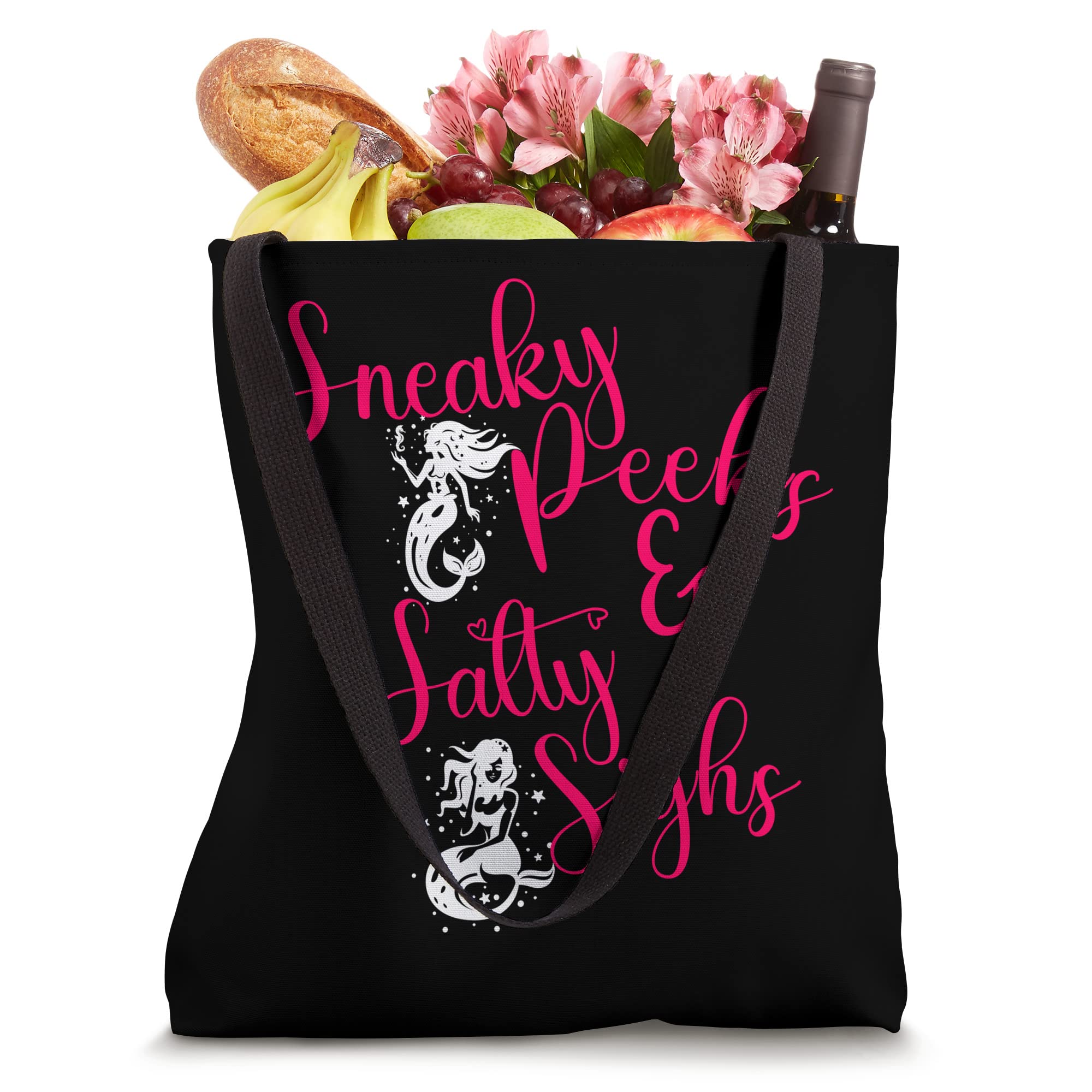 Sneaky Peeks & Salty Sighs Summery Beach Tote Bag