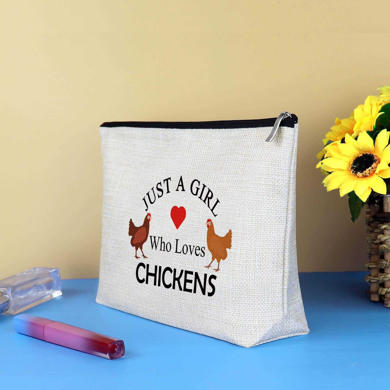 Chicken Gifts for Chicken Lovers Makeup Bag Gifts Crazy Chicken Lady Gift Cosmetic Bag Chicken Farmer Gifts Chicken Mom Gifts Cosmetic Pouch Christmas Birthday Gift for Chicken Lovers Daughter Friend