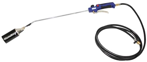 Flame King Propane Torch Kit Heavy Duty Weed Burner, 340,000 BTU with Battery Operated Igniter (Self Igniting), with 6 ft Hose Regulator Assembly
