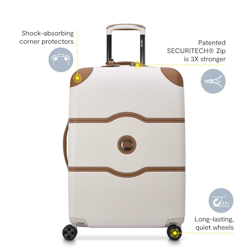 DELSEY PARIS Chatelet Air 2.0 Hardside Luggage with Spinner Wheels, Chocolate Brown, 2 Piece Set, (24/28)