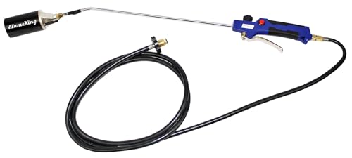 Flame King Propane Torch Kit Heavy Duty Weed Burner, 340,000 BTU with Battery Operated Igniter (Self Igniting), with 6 ft Hose Regulator Assembly