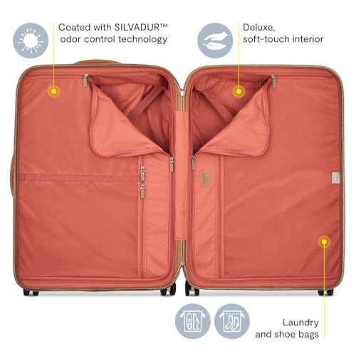 DELSEY PARIS Chatelet Air 2.0 Hardside Luggage with Spinner Wheels, Chocolate Brown, 2 Piece Set, (24/28)