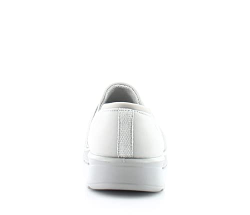BZees Women's Glimmer Slip-Ons Loafer, Silver Smoke Shimmer, 8.5 Wide