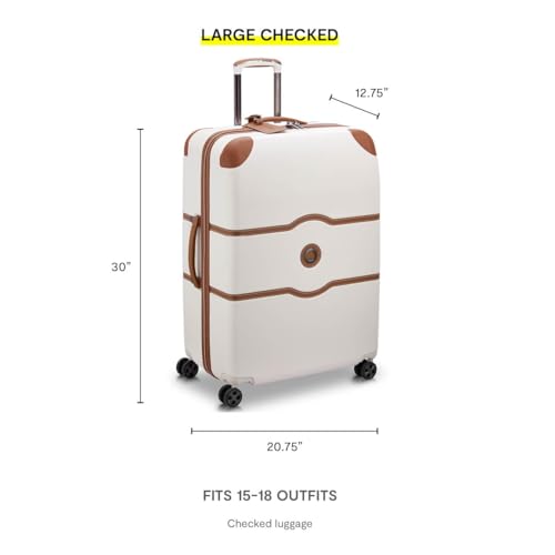 DELSEY PARIS Chatelet Air 2.0 Hardside Luggage with Spinner Wheels, Chocolate Brown, 2 Piece Set, (24/28)