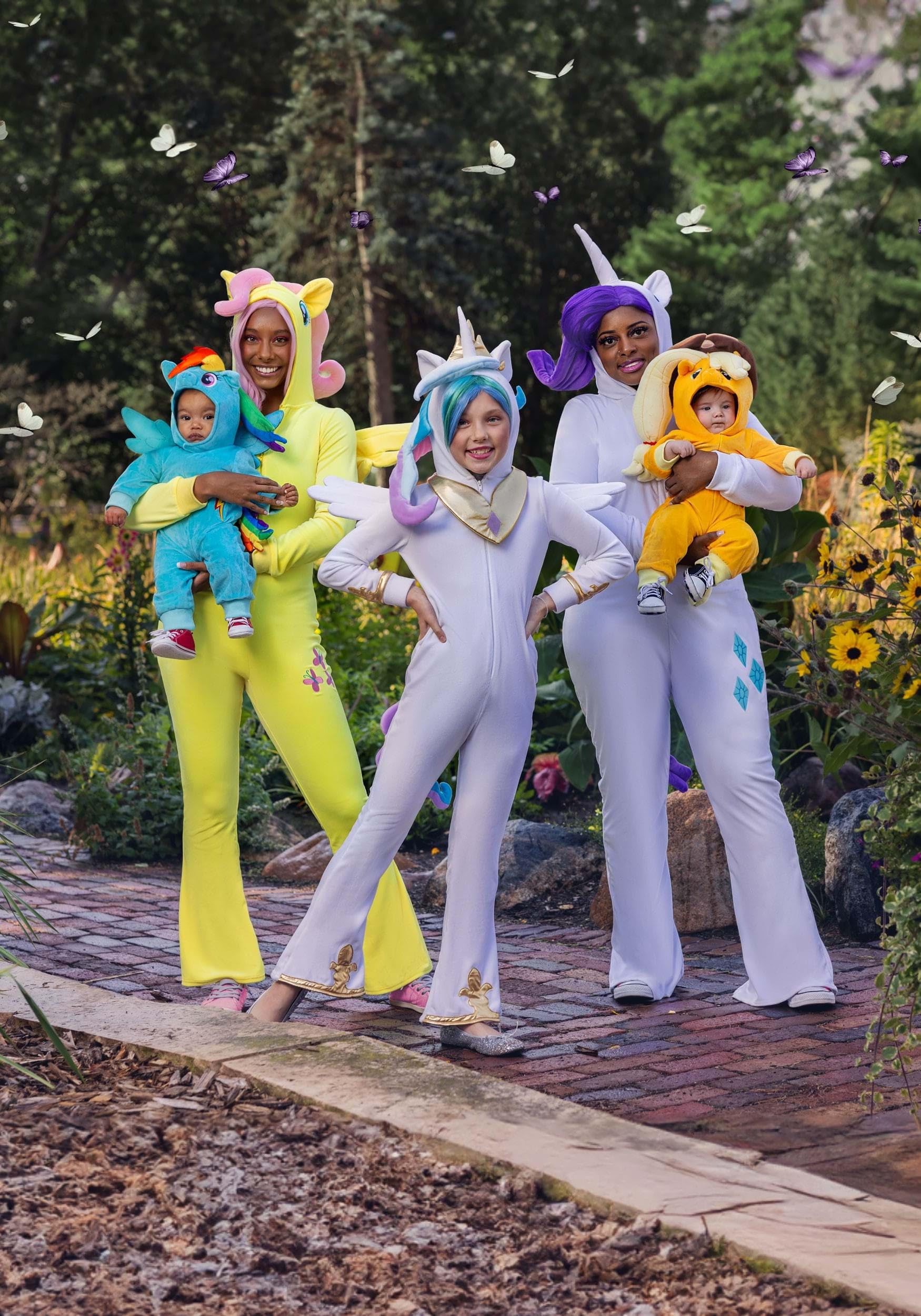 My Little Pony Fluttershy Women's Costume - Hooded Jumpsuit with Wings, Tail & Ears