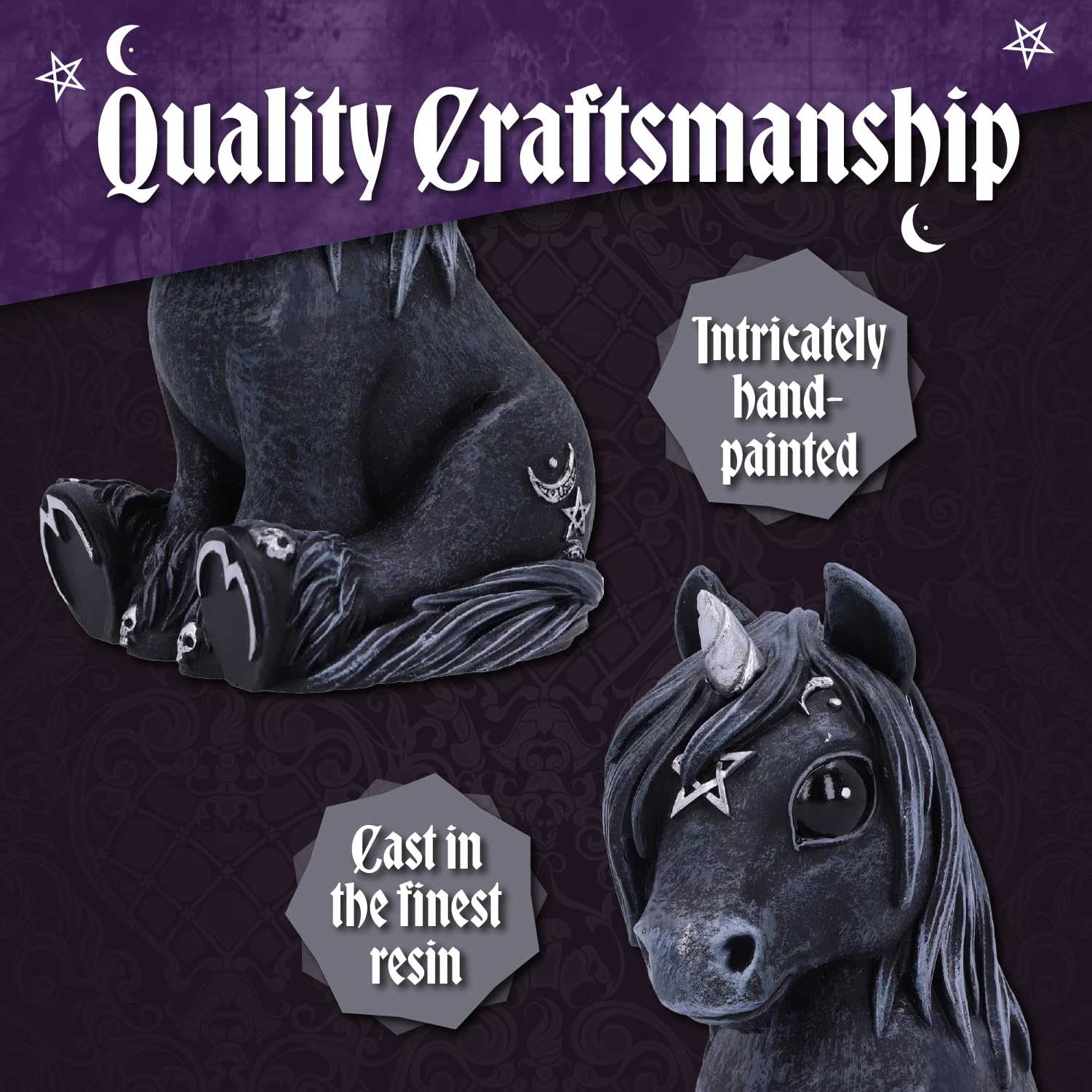 Nemesis Now Cult Cuties Adorable Occult Figurines, Bewitching Evil Spirit Creatures, Hand-Painted, Resin - Culticorn
