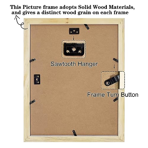 Frametory, 11x14 Picture Frame, Solid Wood, White Molding, Set of 1, Display 8x10 with Mat or 11x14 Without Mat - Tempered Glass Front, Wall Gallery Frame (White, 1 Pack)