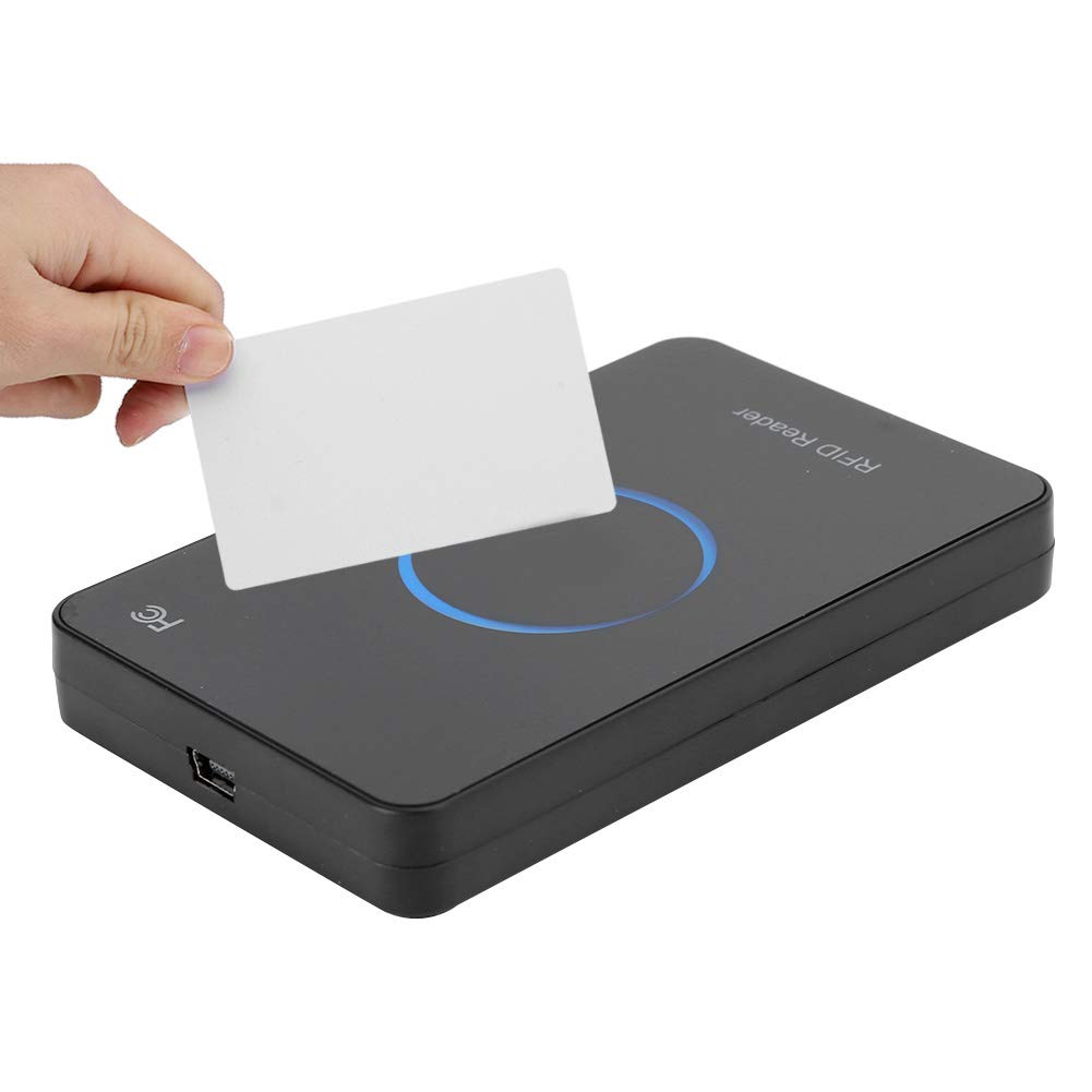 Smart USB UHF RFID Reader 915Mhz, USB Desktop Contactless Card Reader Writer, Electronic Tag Access Control ID Card Reader for ISO18000‑6C/ISO18000‑6B Label