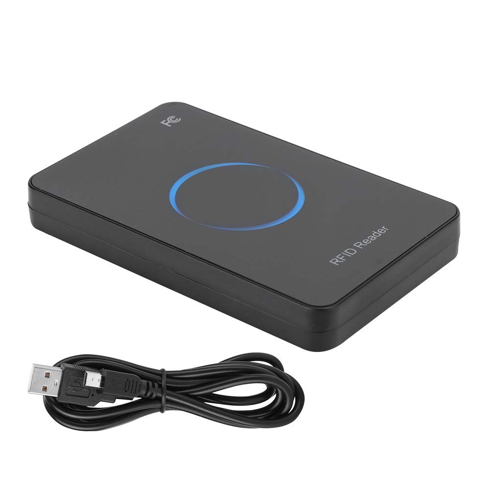 Smart USB UHF RFID Reader 915Mhz, USB Desktop Contactless Card Reader Writer, Electronic Tag Access Control ID Card Reader for ISO18000‑6C/ISO18000‑6B Label