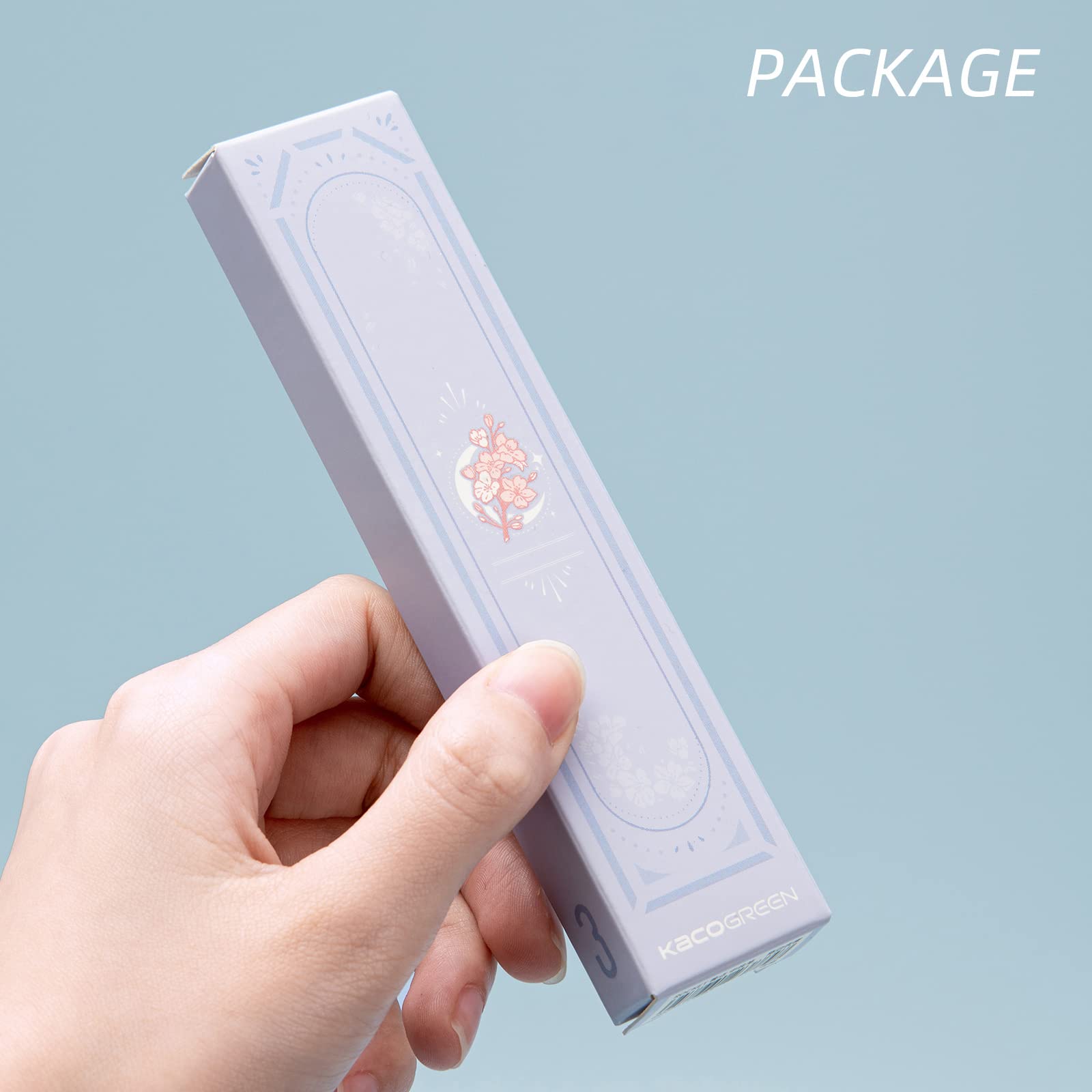 Kaco Gel Pens Cute Stationery 3 Pieces 0.5mm Fine Point, Quick Drying Pens for Journaling Aesthetic Office Supplies, 2 Black Ink and 1 Coral Ink