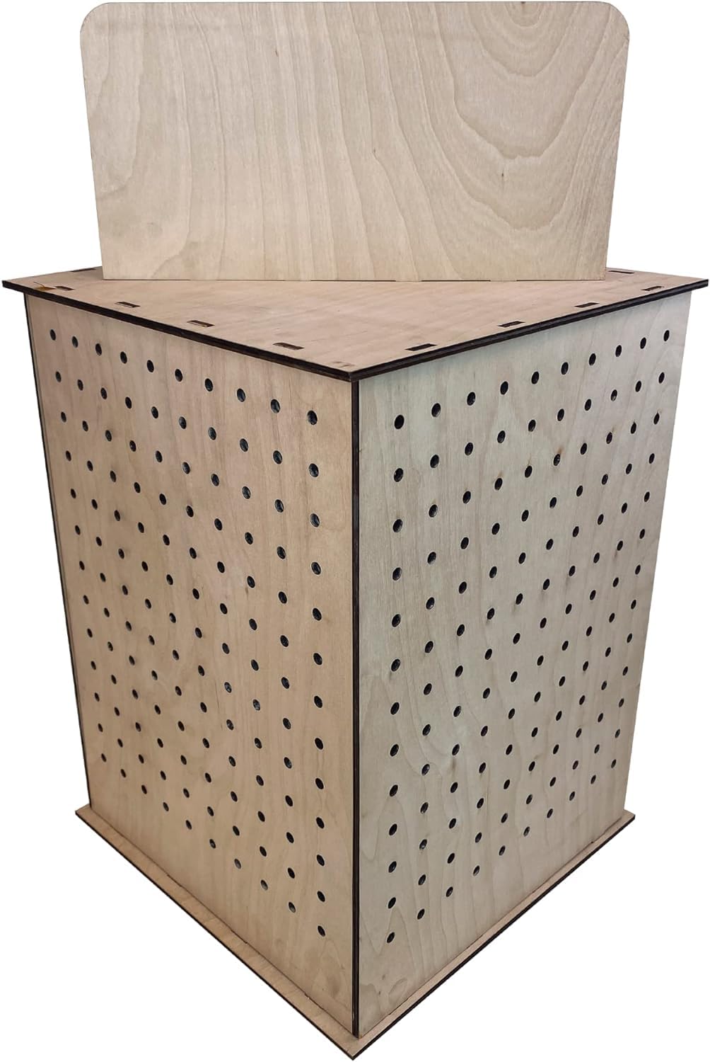 TORCHED DISPLAYS Rotating Display Stand – 22.5 x 16.76-inch – Rotating Organizer Wood Pegboard – Pegboard Display Stand for Craft Shows, Vendor Events, Jewelry, Accessories…