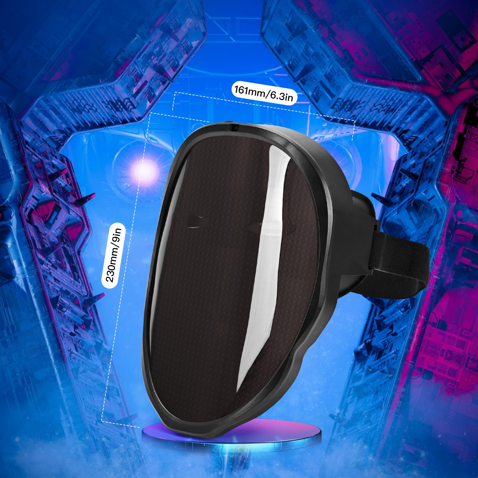 AIGLUN LED Mask with Gesture Sensing, LED Face Transforming Mask Toy, Christmas Gift Idea for Boys and Girls
