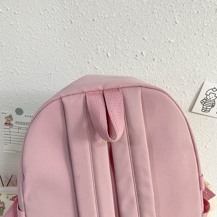 CHERSE School Backpack for Teen Girls Back to School Aesthetic Cute Adorable Lovely with Pin and Cute Accessory (Blue)