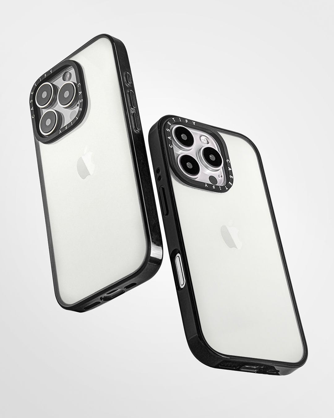 CASETiFY Compact iPhone 13 Pro Max Case [2X Military Grade Drop Tested / 4ft Drop Protection] - Clear Black